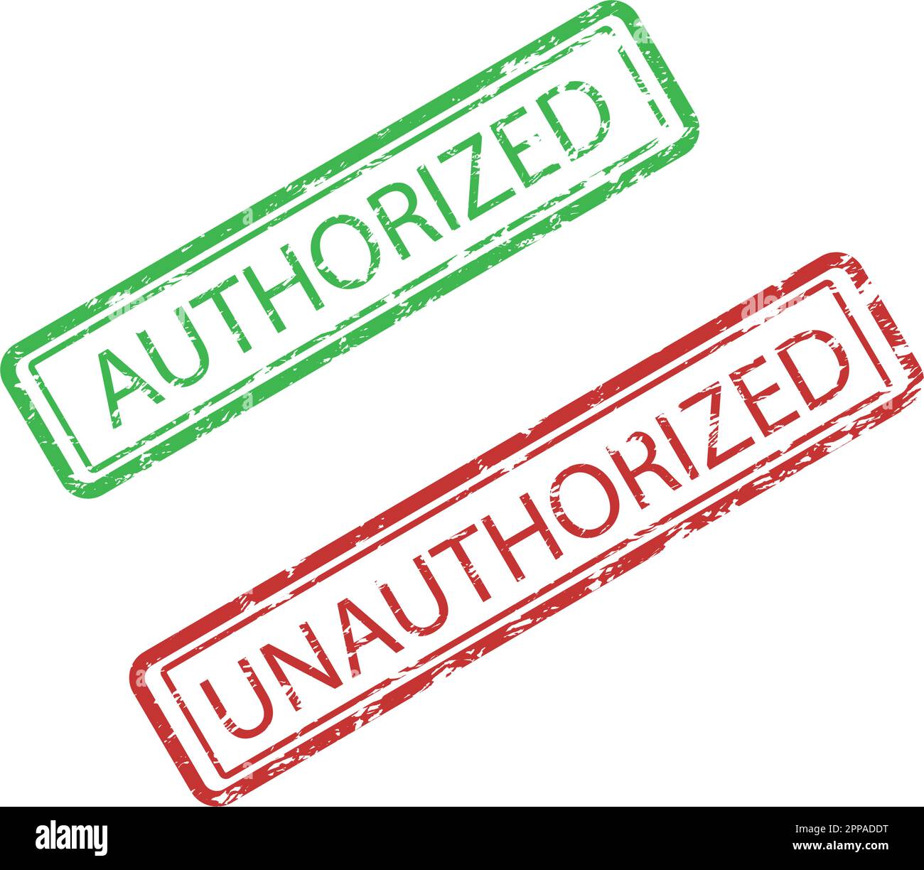 Authorized and unauthorized rubber stamp set texture. Document ...