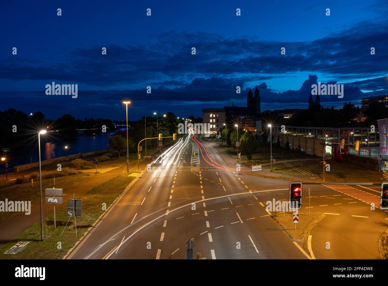 Long exposure of large junction from above Stock Photo - Alamy