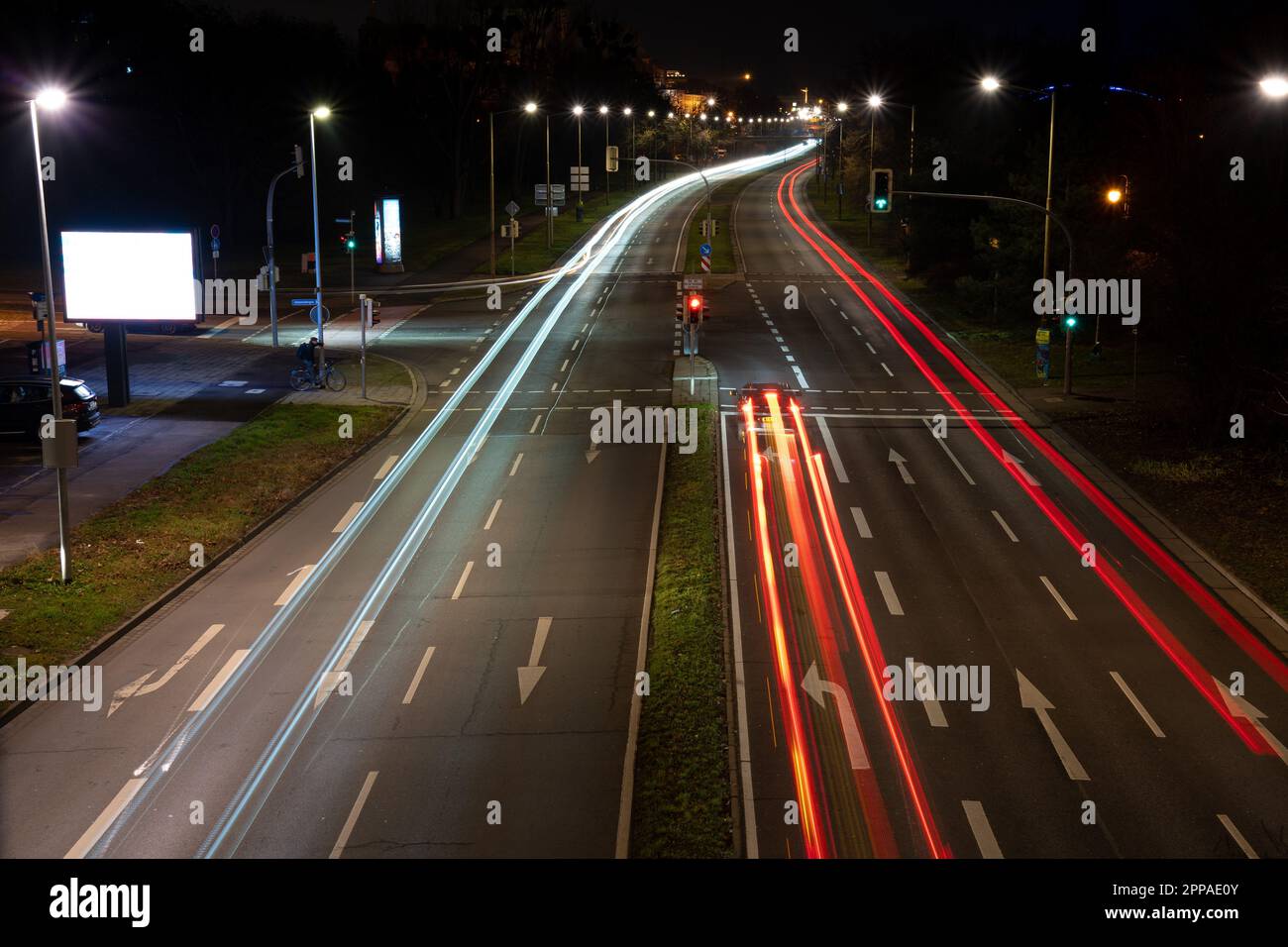 Long exposure of large junction from above Stock Photo - Alamy