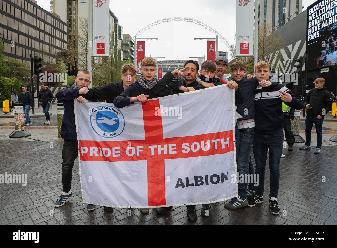Brighton fans wembley hi-res stock photography and images - Alamy