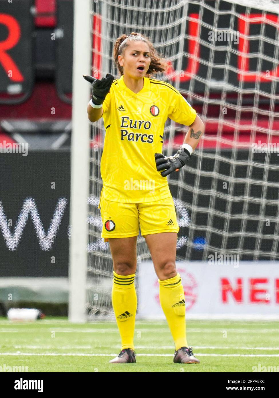 Feyenoord v1 goal jacintha weimar reacts to the 0 1 hi-res stock ...
