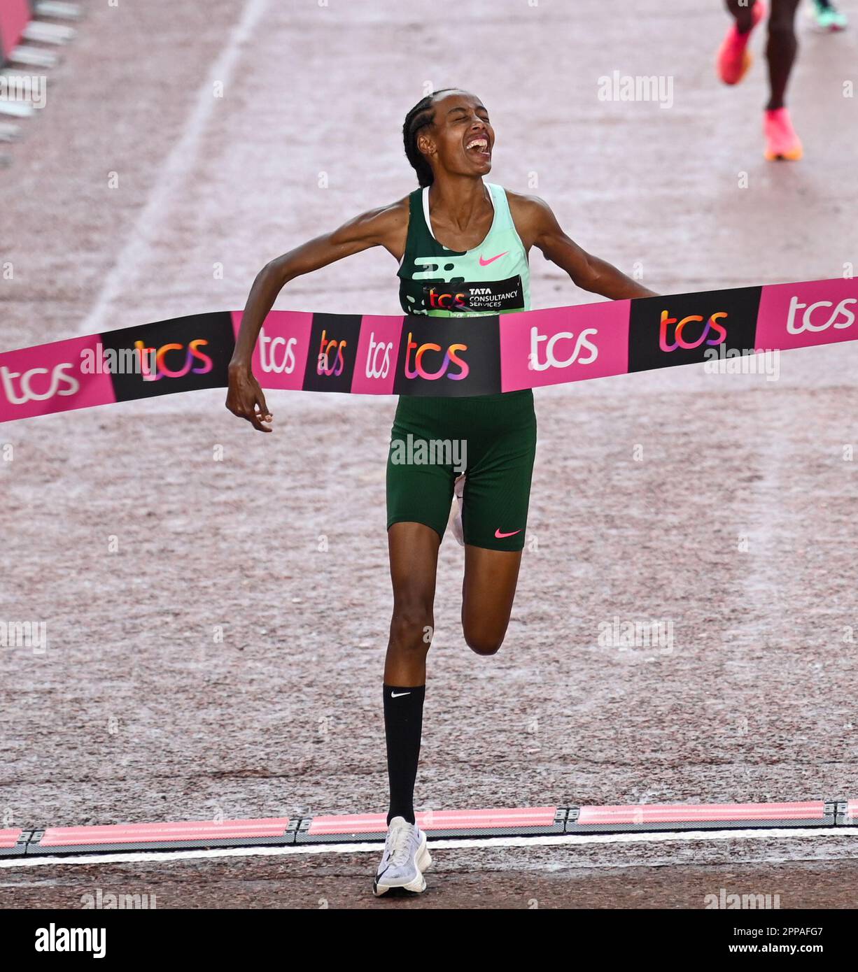 London, England. 23 April, 2023. Sifan Hassan wins the women’s marathon ...