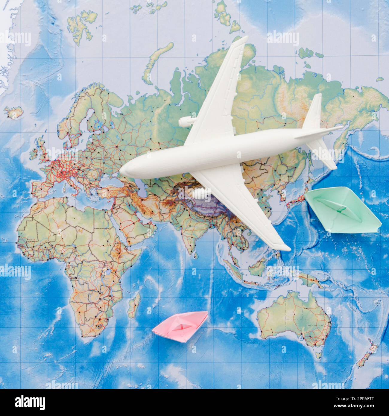 Plane map hi-res stock photography and images - Alamy