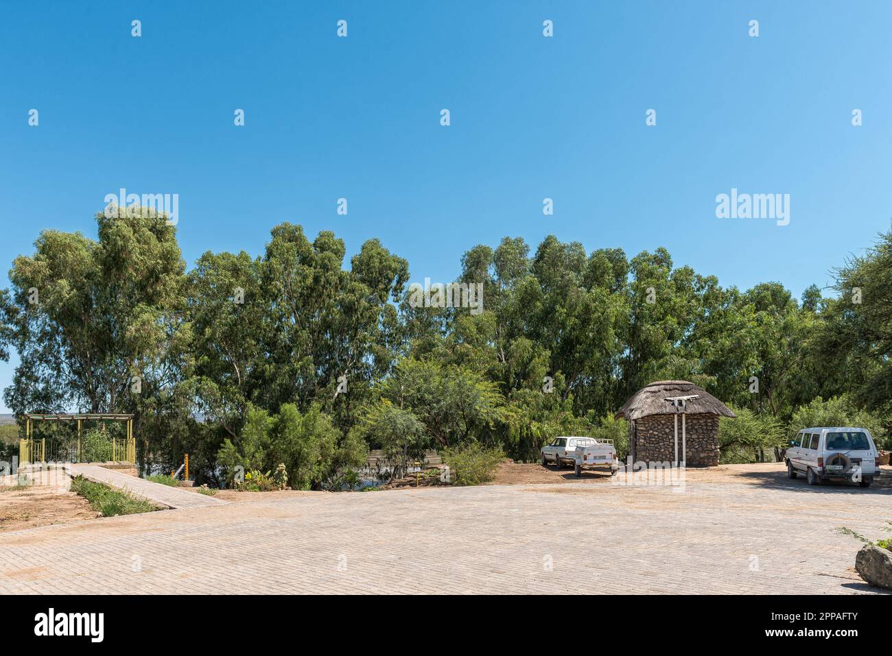 Douglas, South Africa - Mar 1, 2023: The viewpoint at Samevloeiing near ...