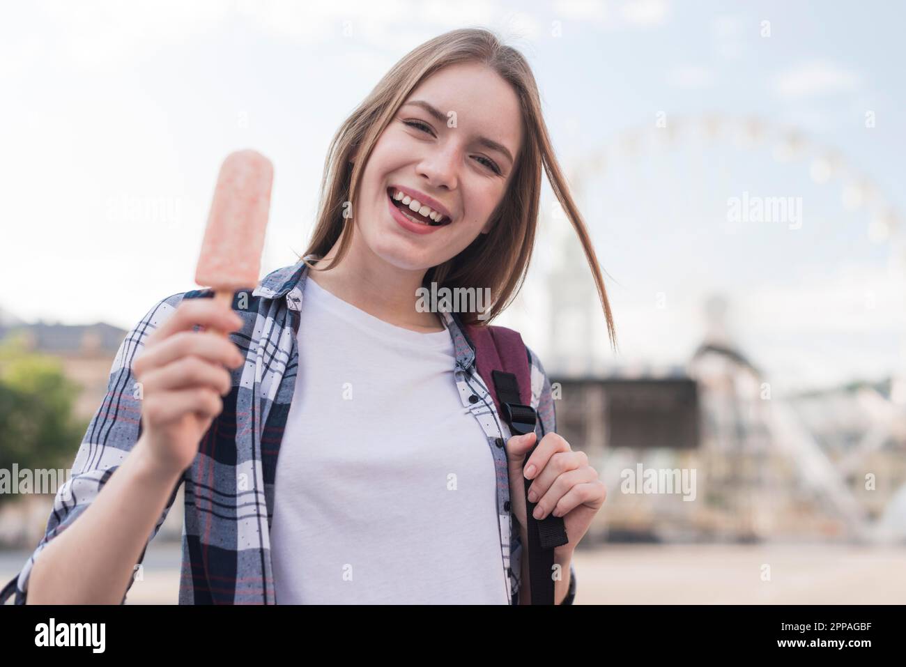 Popsicle woman one person hi-res stock photography and images - Alamy