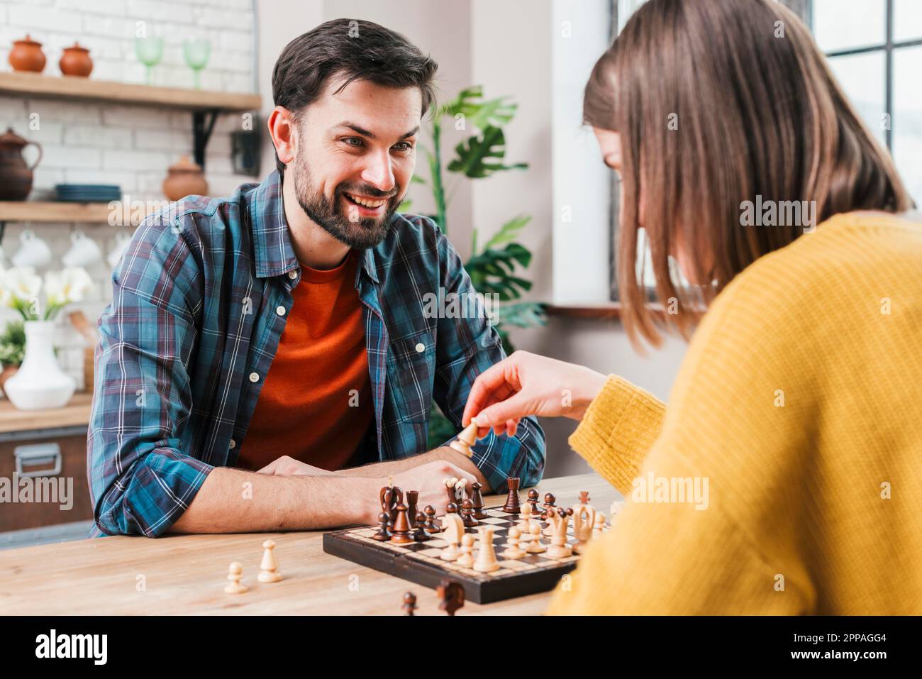 Man playing checkers hi-res stock photography and images - Alamy
