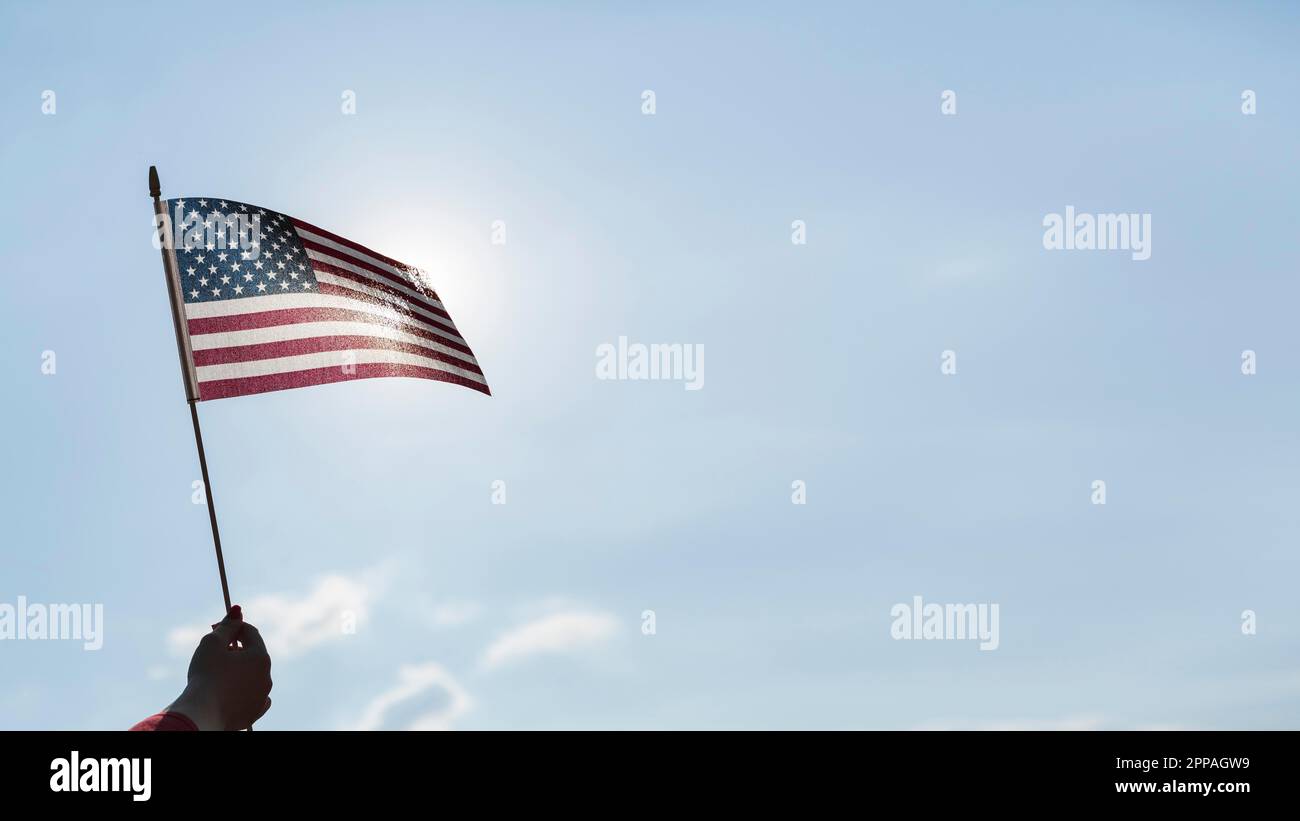 People hand us flag hi-res stock photography and images - Alamy