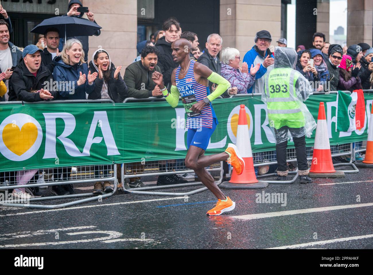 London UK. 23 April 2023. Sir Mo Farah arriving at Westminster towards ...