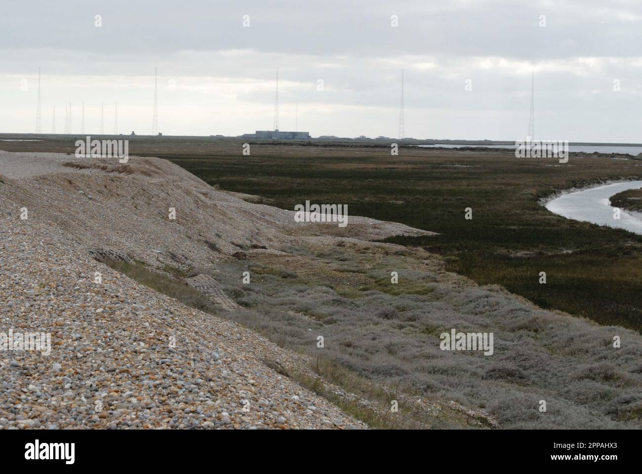 Toe of shingle extending towards Alde & Ore Estuary, indicating a ...
