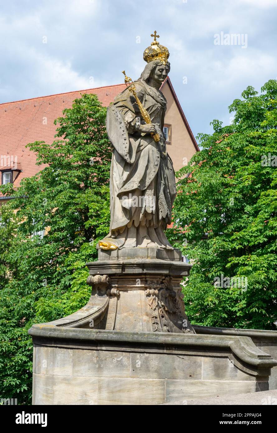 Sculpture of Kunigunde in Bamberg, built 1750 from Johann Peter Benkert ...