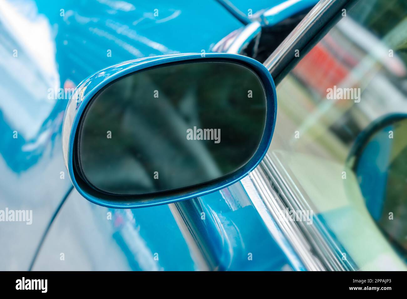 Vintage outside rear mirror of an old-timer Stock Photo - Alamy