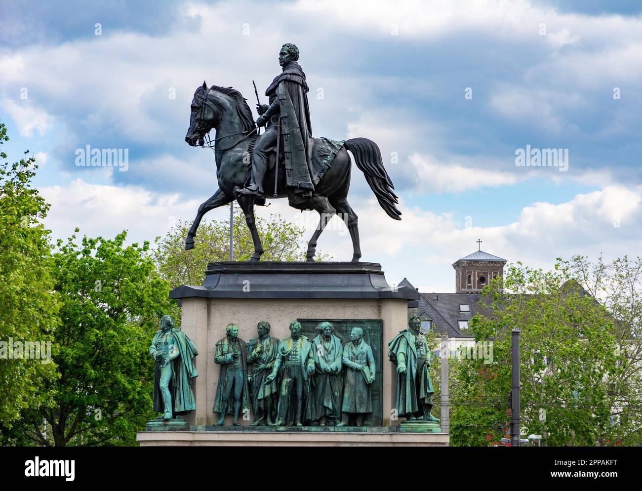 Equestrian statue of Friedrich Wilhelm in Cologne at the Heumarkt ...