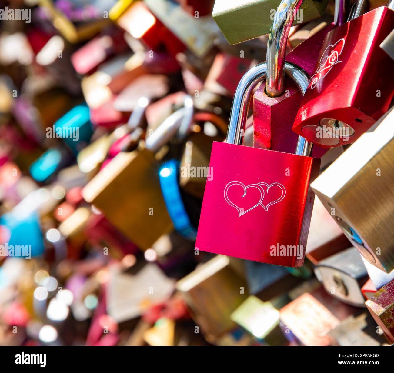 Love locks as symbol for everlasting love Stock Photo - Alamy