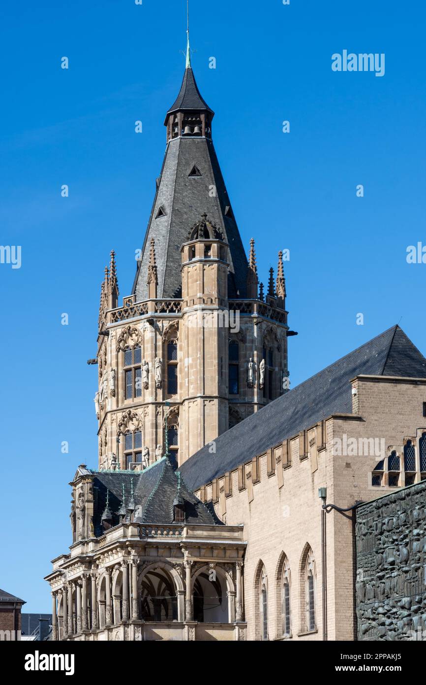 Tower of the historic Cologne City Hall Germany Stock Photo - Alamy