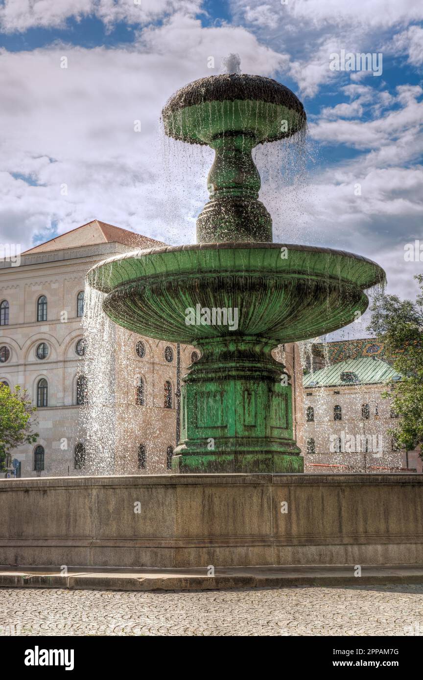 Fountain at the Ludwig Maximilian University of Munich Stock Photo - Alamy