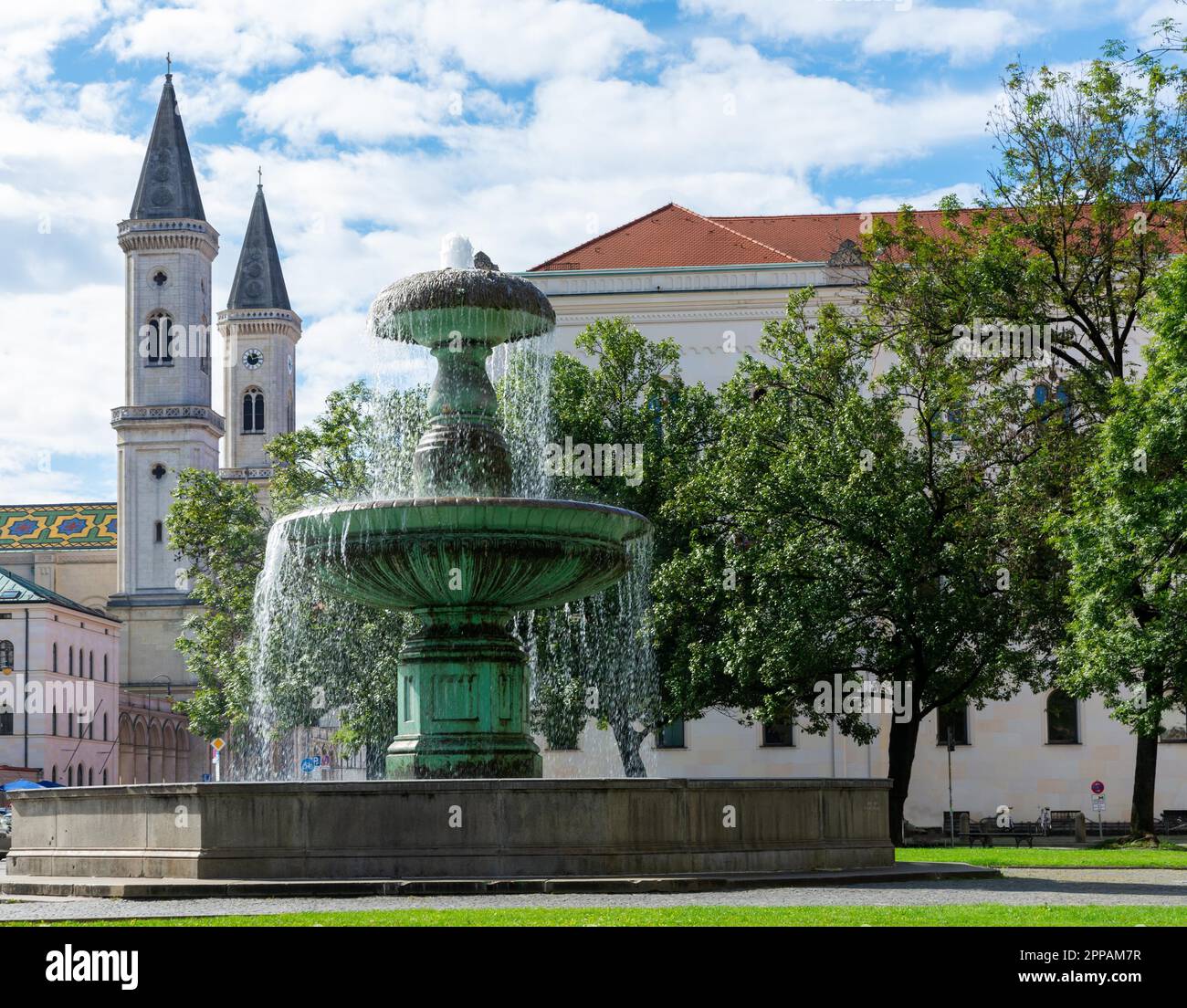 Fountain at the Ludwig Maximilian University of Munich Stock Photo - Alamy