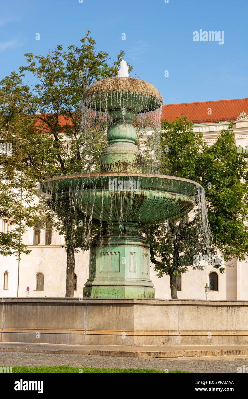 Fountain at the Ludwig Maximilian University of Munich Stock Photo - Alamy