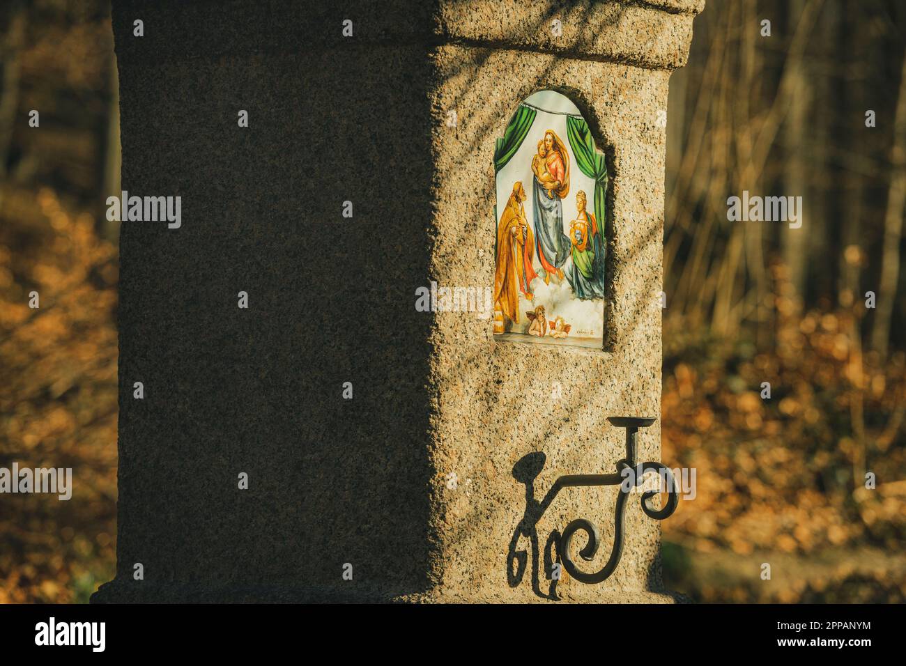 The restored cross in the Oldrichovske sedlo (Hemmrich saddle) has ...