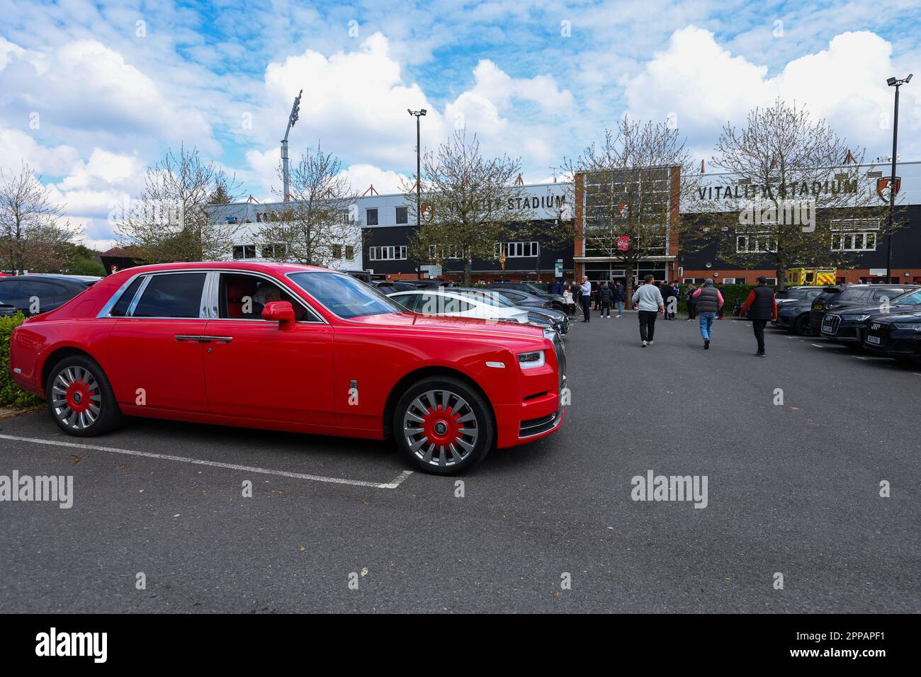 West Ham United Owner, David Sullivan’s car seen outside the ground ...
