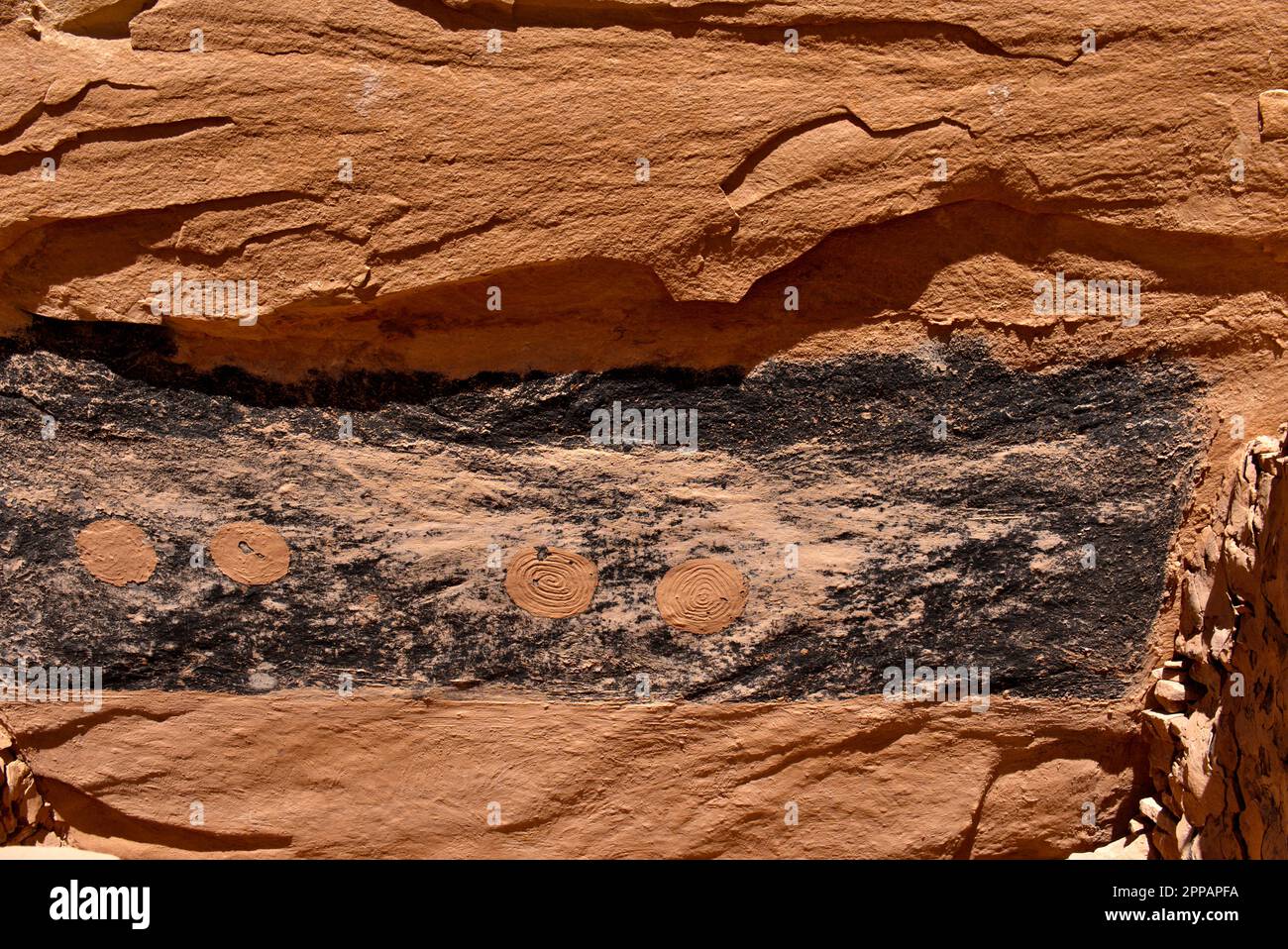 Pictographs at the Green Mask Site in Sheik's Canyon-Grand Gulch ...