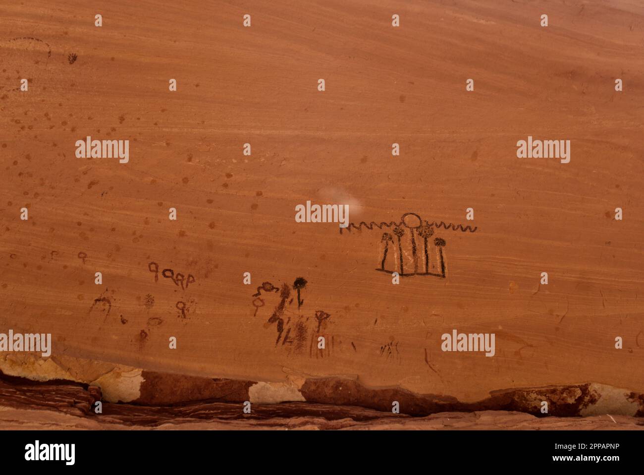 Pictographs at the Green Mask Site in Sheik's Canyon-Grand Gulch ...