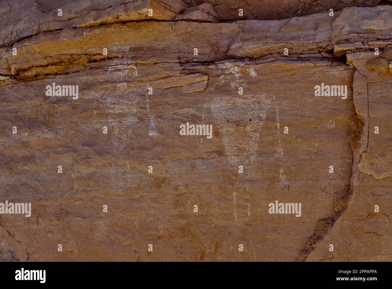 Pictographs at the Green Mask Site in Sheik's Canyon-Grand Gulch ...