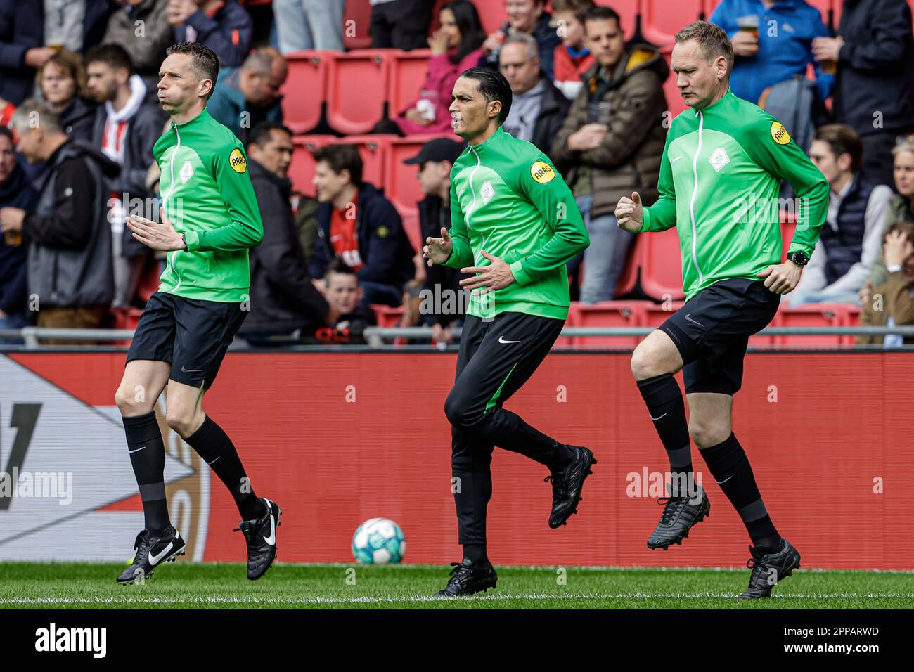 EINDHOVEN, NETHERLANDS - APRIL 23: Assistant Referee Johan Balder ...