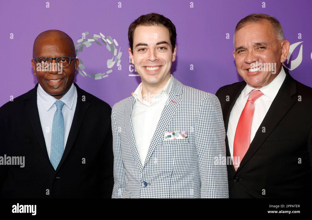 Los Angeles, Ca. 22nd Apr, 2023. Dan Thomas, Richard Ceballos, Ethan Greene at the Los Angeles ...