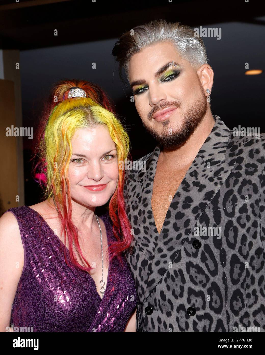 LOS ANGELES, CA - APRIL 22: Pauley Perrette, Adam Lambert at the Los ...