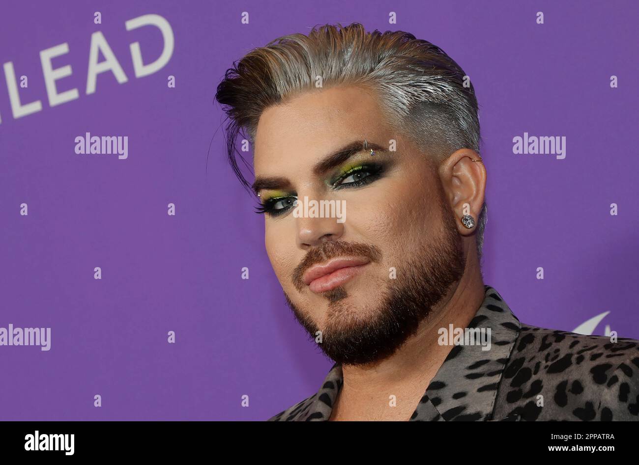 LOS ANGELES, CA - APRIL 22: Adam Lambert at the Los Angeles LGBT Center ...