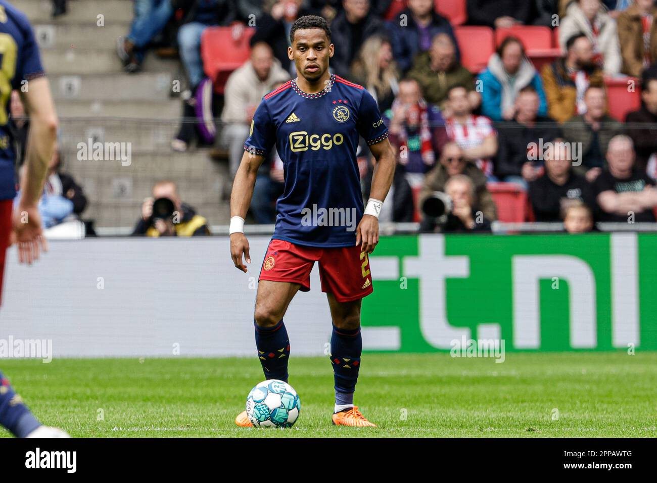 EINDHOVEN, NETHERLANDS - APRIL 23: Jurrien Timber of Ajax during the ...