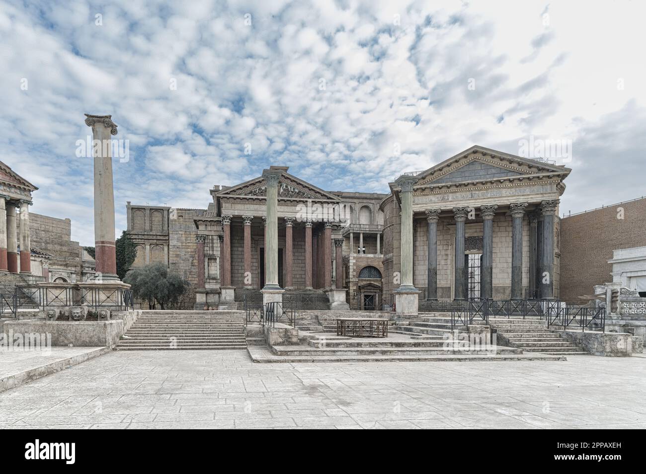 Rome, Italy, February /12/2023: Cinecittà film studios in Rome set ...