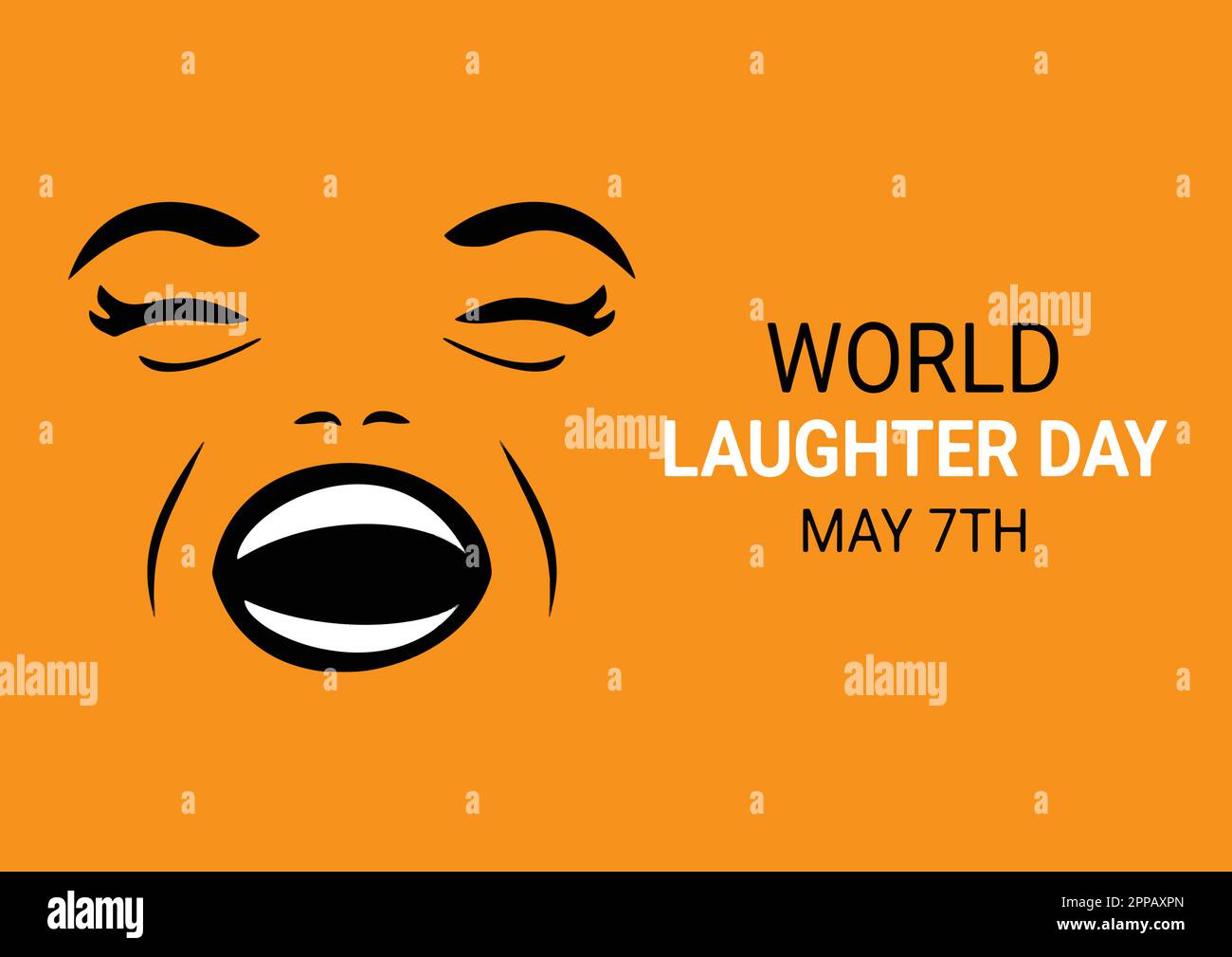 World Laughter Day. May 7Th. Vector illustration of a background for ...