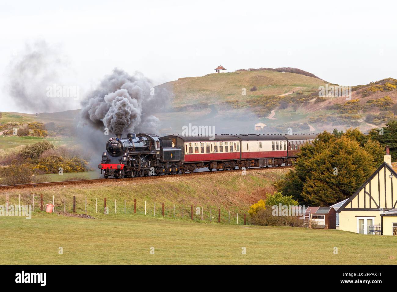 A passenger steam train on the North Norfolk Railway Stock Photo - Alamy