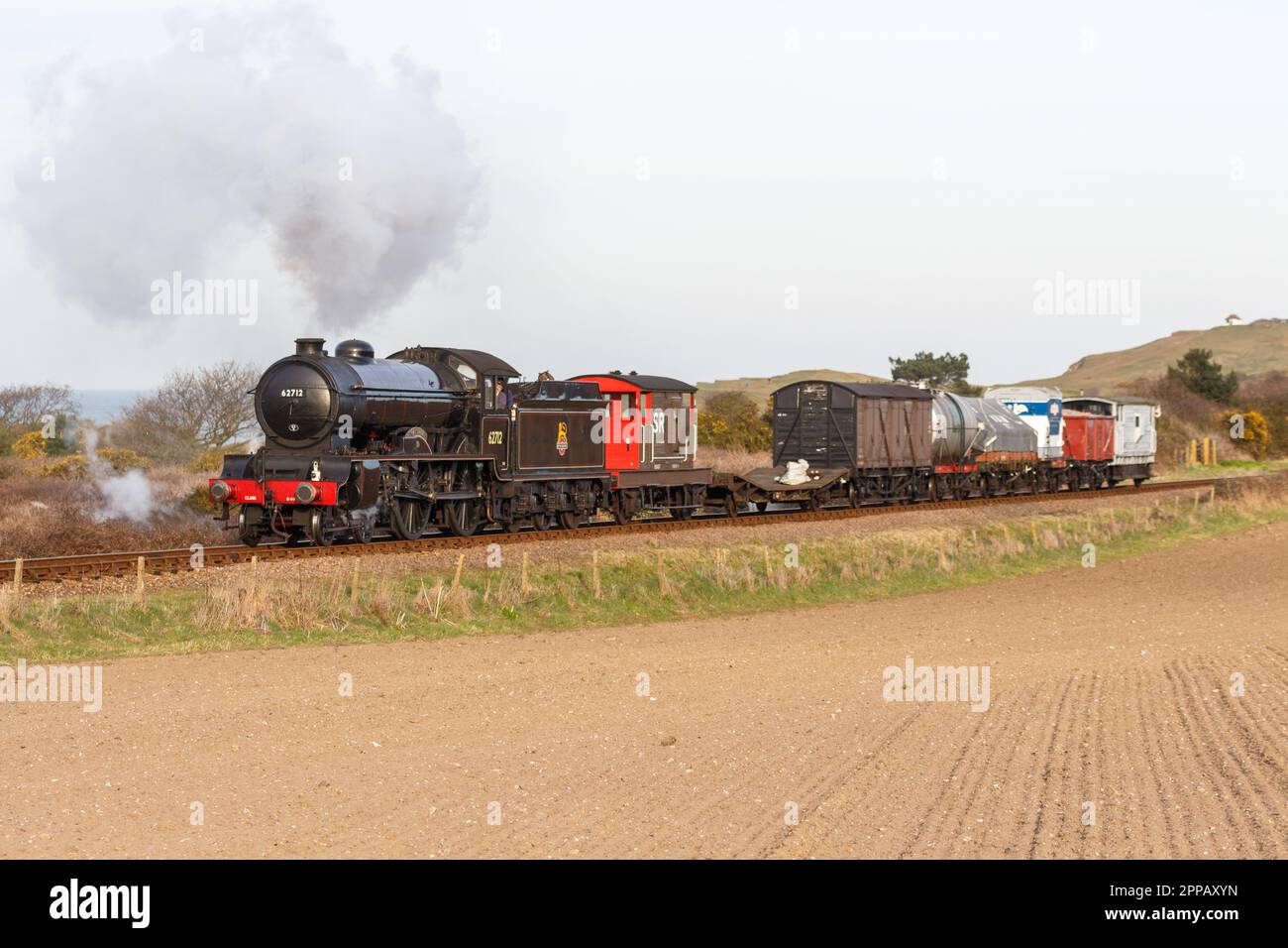 A goods train on the North Norfolk Railway Stock Photo - Alamy