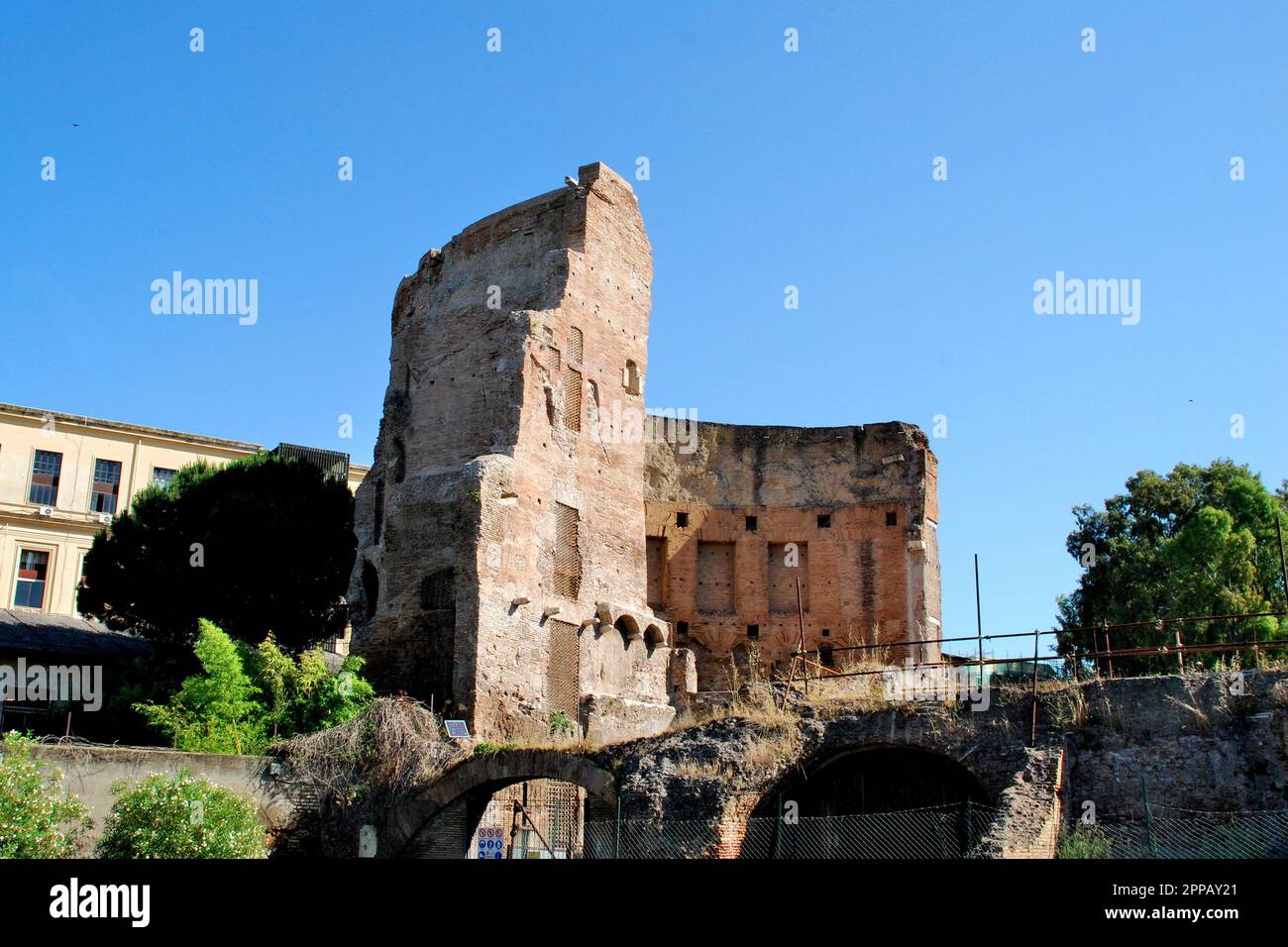 Old structure near Colosseum, is an elliptical amphitheatre in the ...
