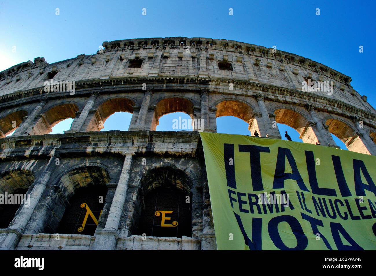 Outer view of the Colosseum, is an elliptical amphitheatre in the ...