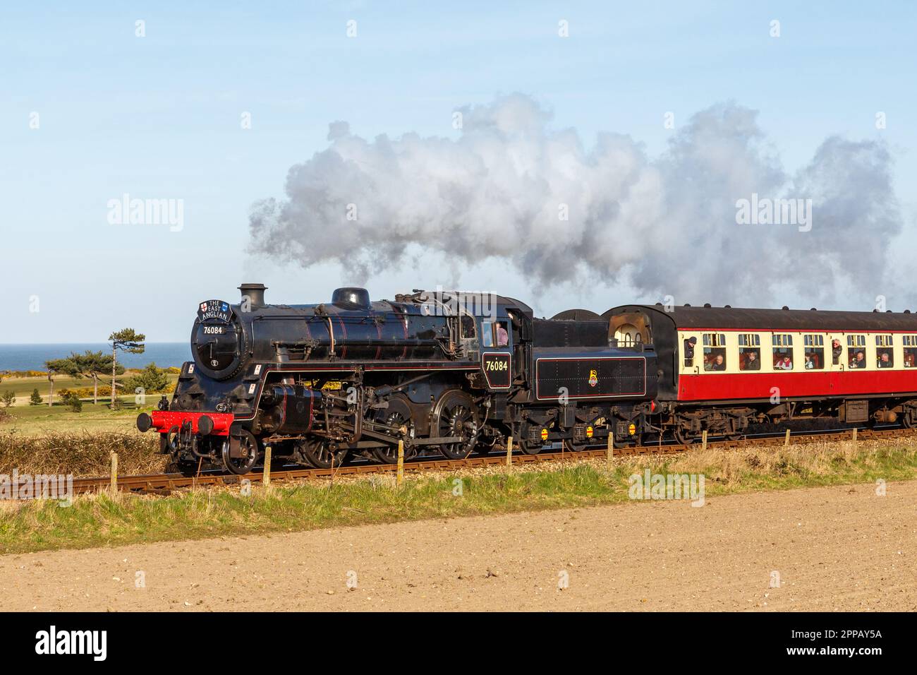 A passenger steam train on the North Norfolk Railway Stock Photo - Alamy