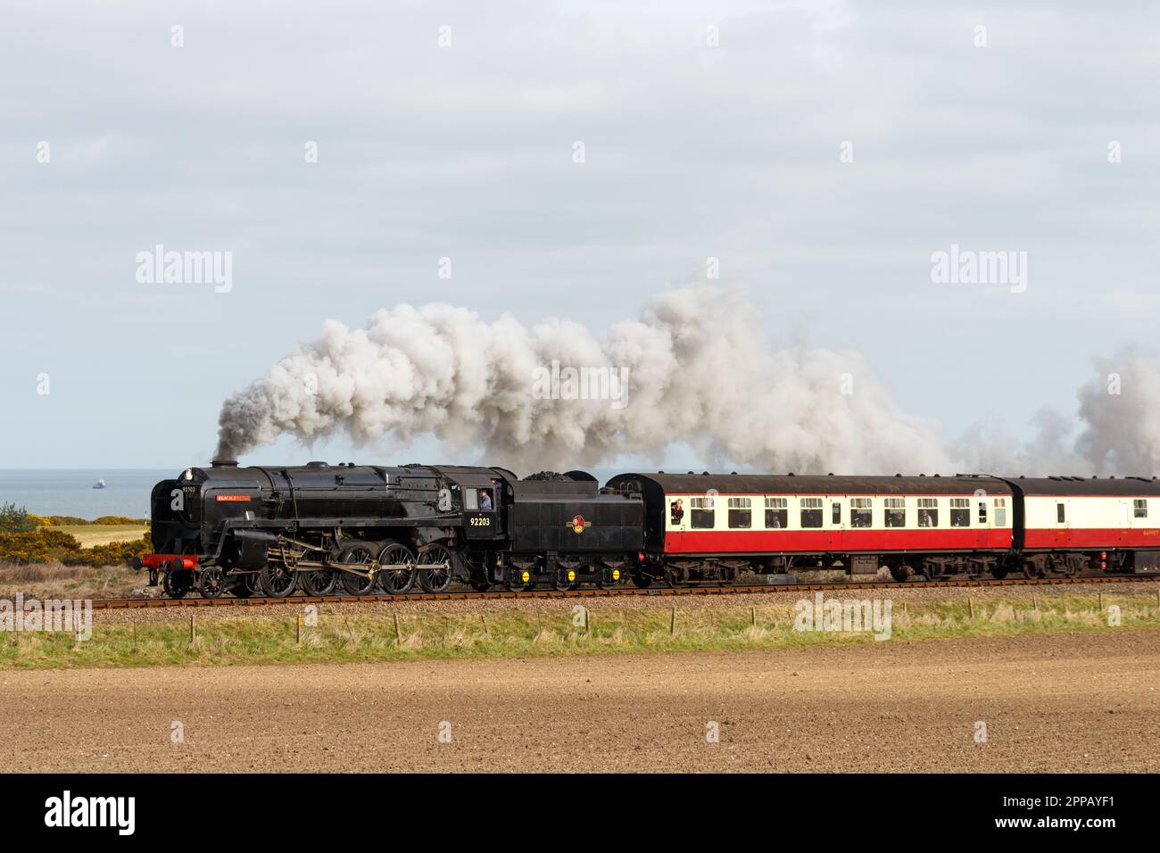 A passenger steam train on the North Norfolk Railway Stock Photo - Alamy