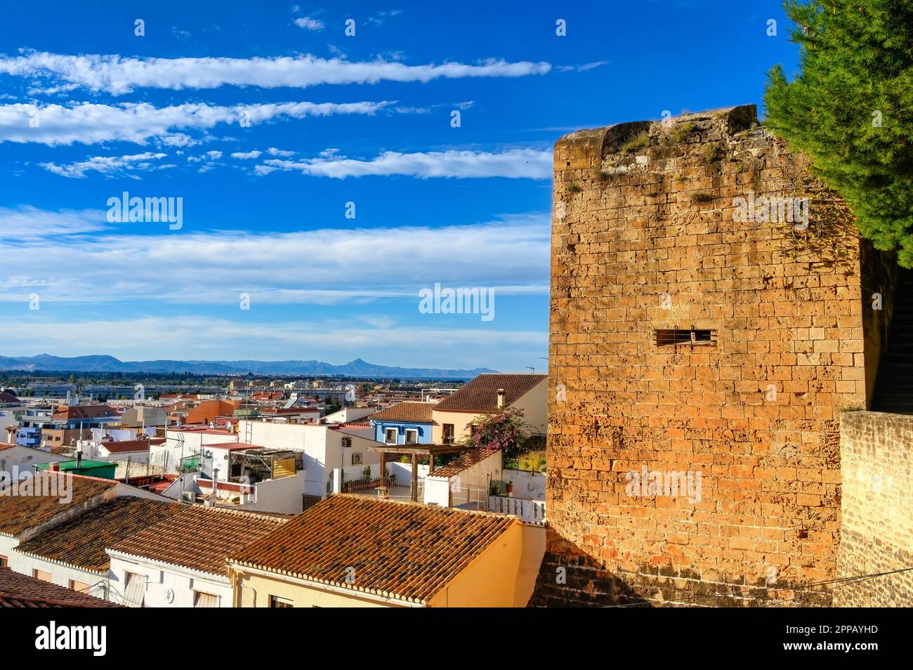 Denia, Spain - January 11, 2023: Medieval castle, a tourist attraction ...