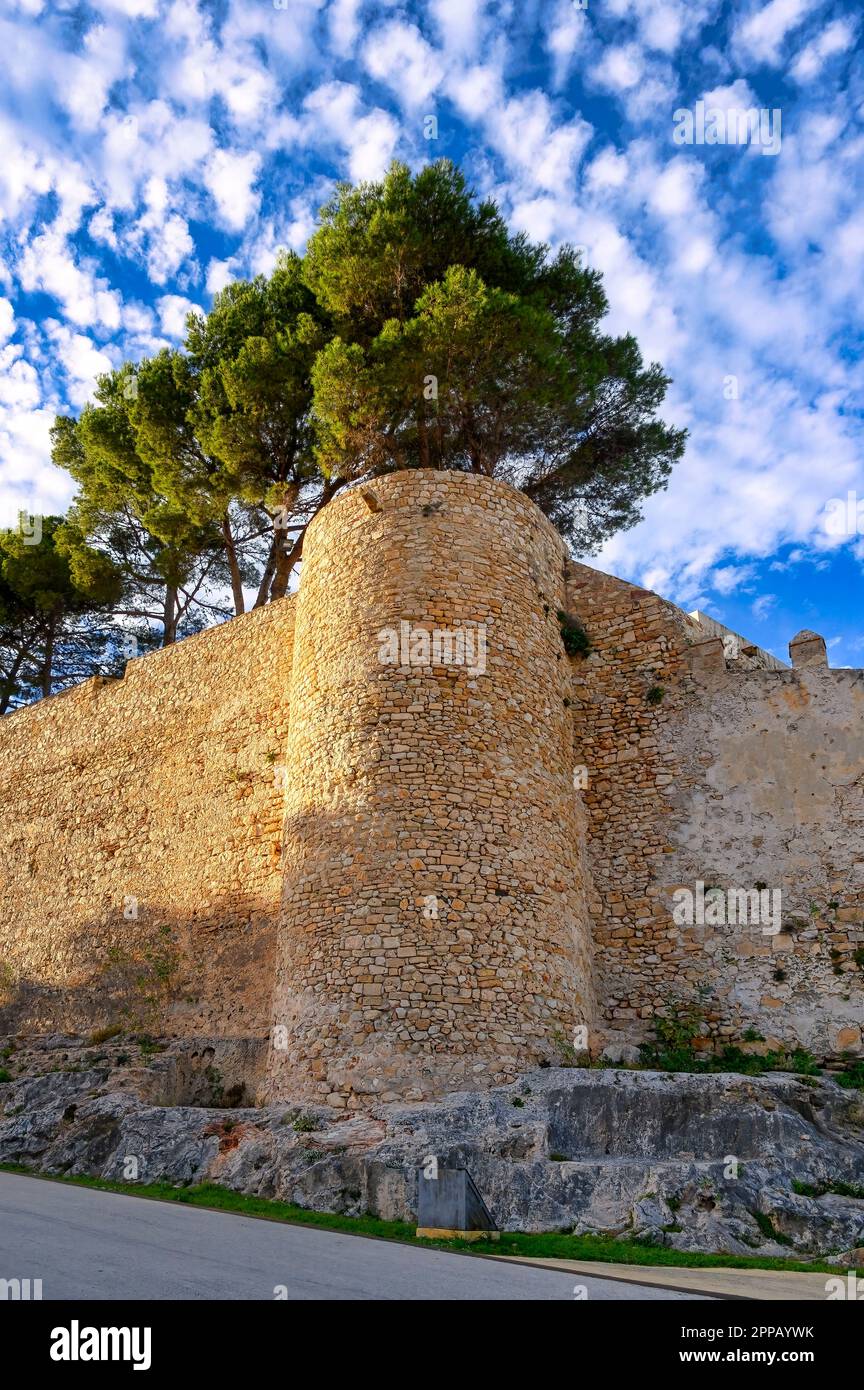 Denia, Spain - January 11, 2023: Medieval castle, a tourist attraction ...