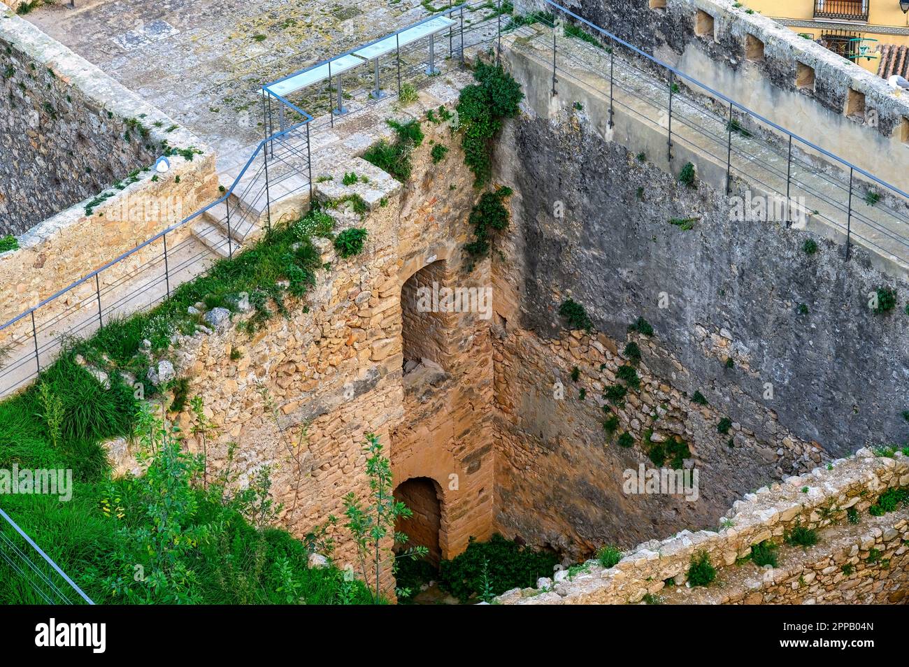 Denia, Spain - January 11, 2023: Medieval castle, a tourist attraction ...