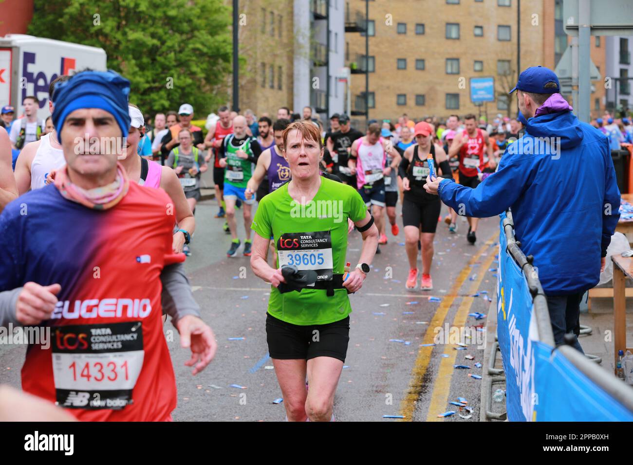 London, UK. 23 April 2023. The 2023 TCS London Marathon. Runners of the ...