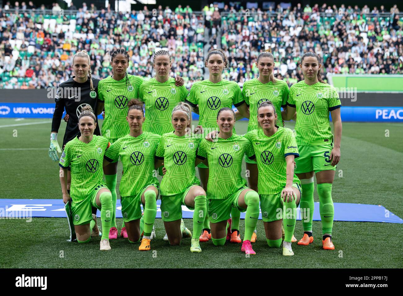 Wolfsburg, Germany. 23rd Apr, 2023. Soccer, Women: Champions League ...