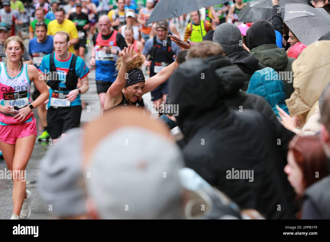 London, UK. 23 April 2023. The 2023 TCS London Marathon. Runners of the ...