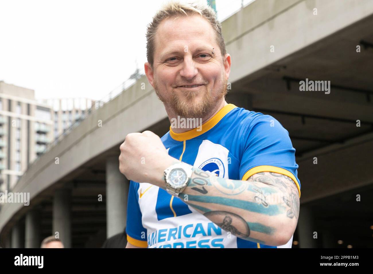 Brighton fans wembley hi-res stock photography and images - Alamy