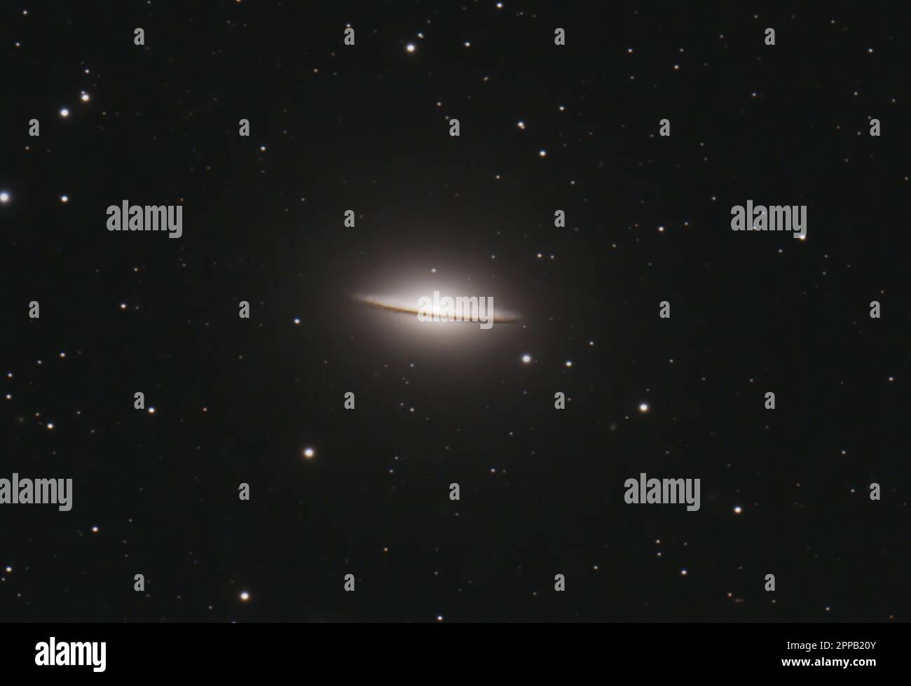 Sombrero Galaxy (Messier 104) in the constellation Virgo, photographed from the UK Stock Photo ...