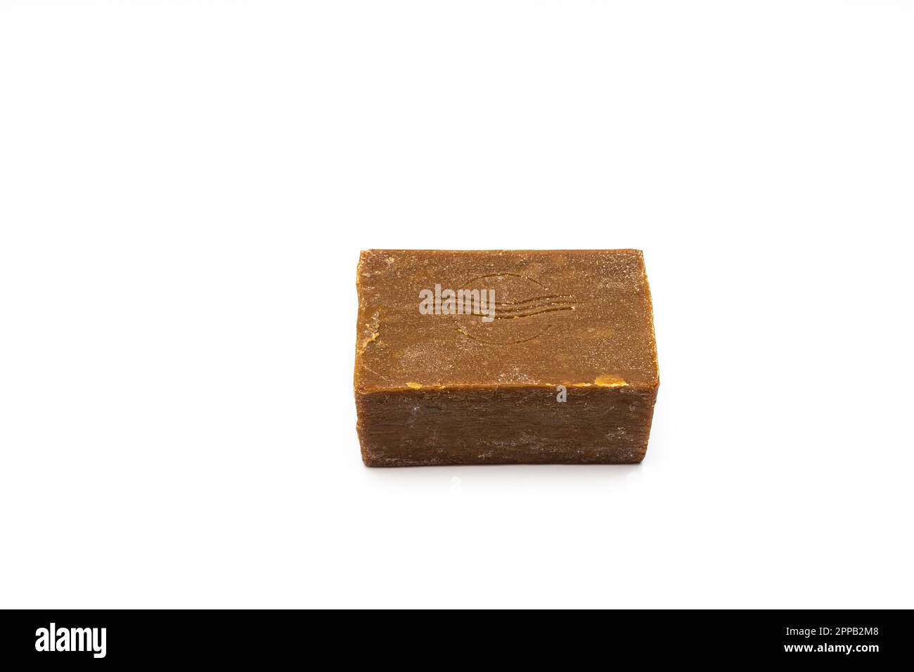 bar of old soap on white background. a piece of soap Stock Photo - Alamy
