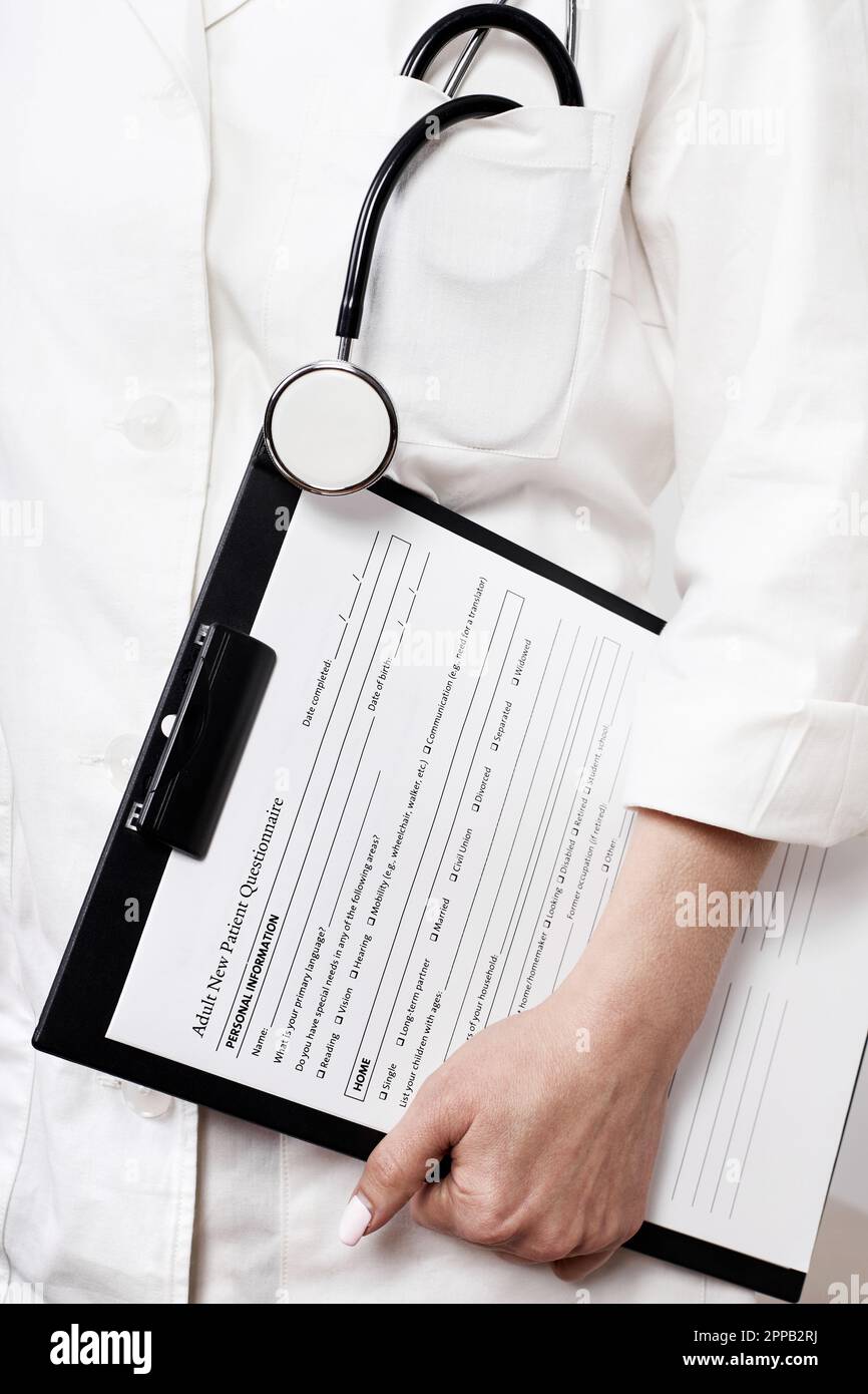 Adult new patient questionnaire hi-res stock photography and images - Alamy