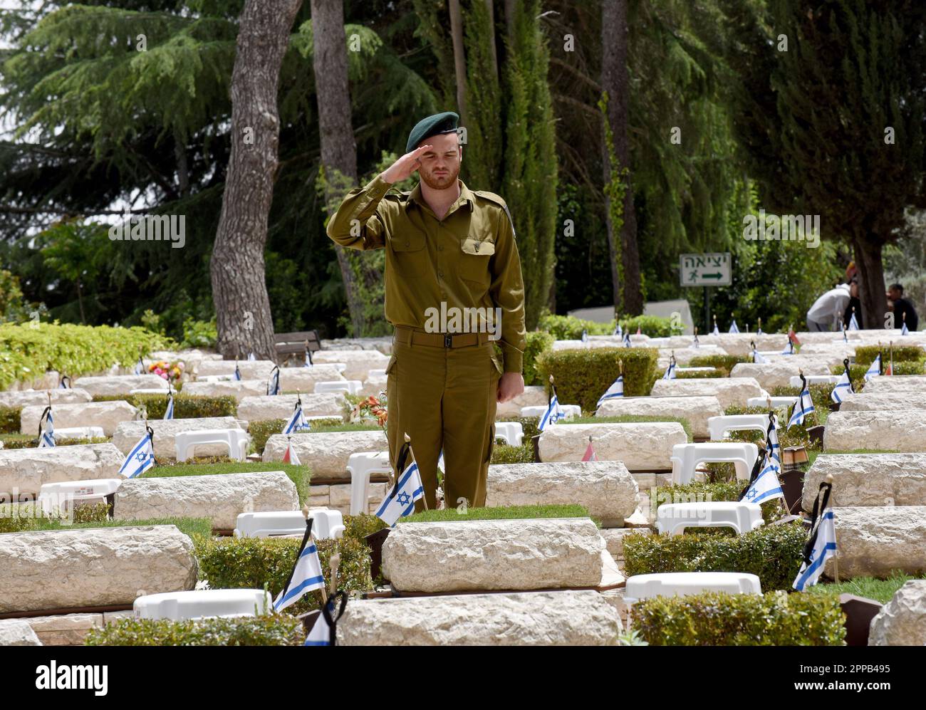Jerusalem, Israel. 02nd Feb, 2014. An Israeli soldier salutes after ...